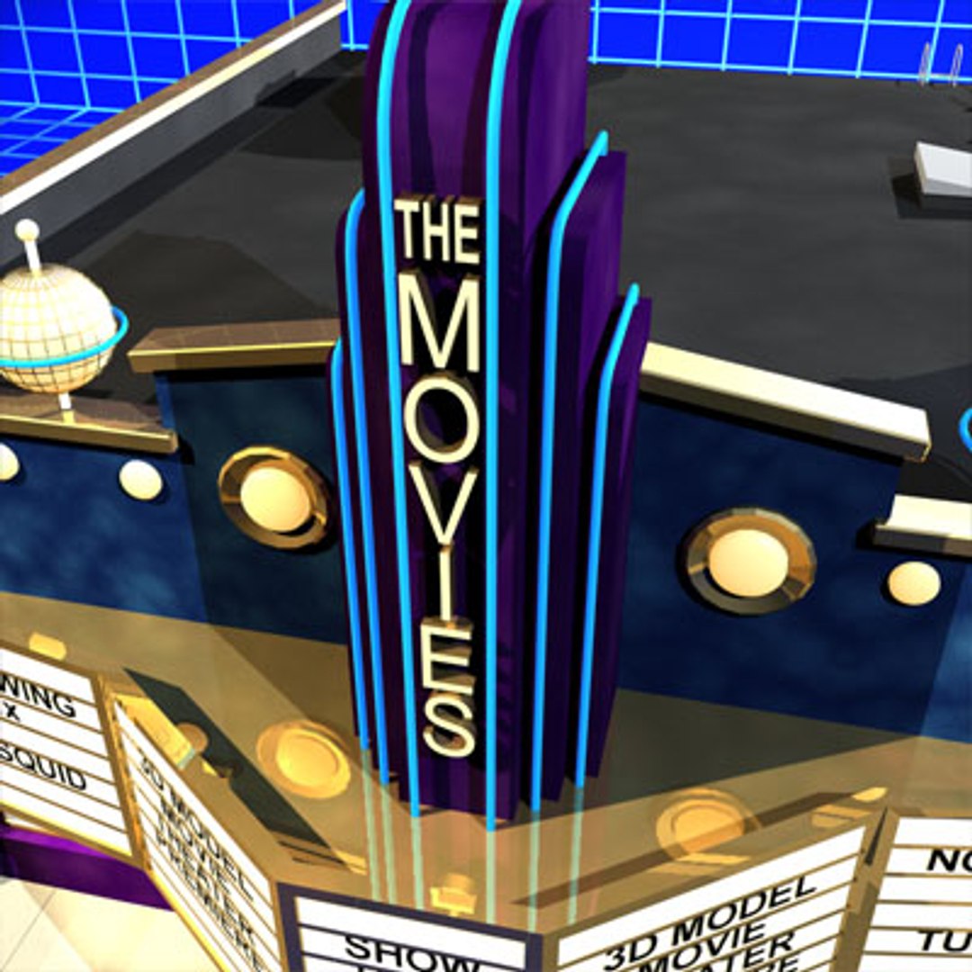 3ds Max Movies Theater 01 Art Deco