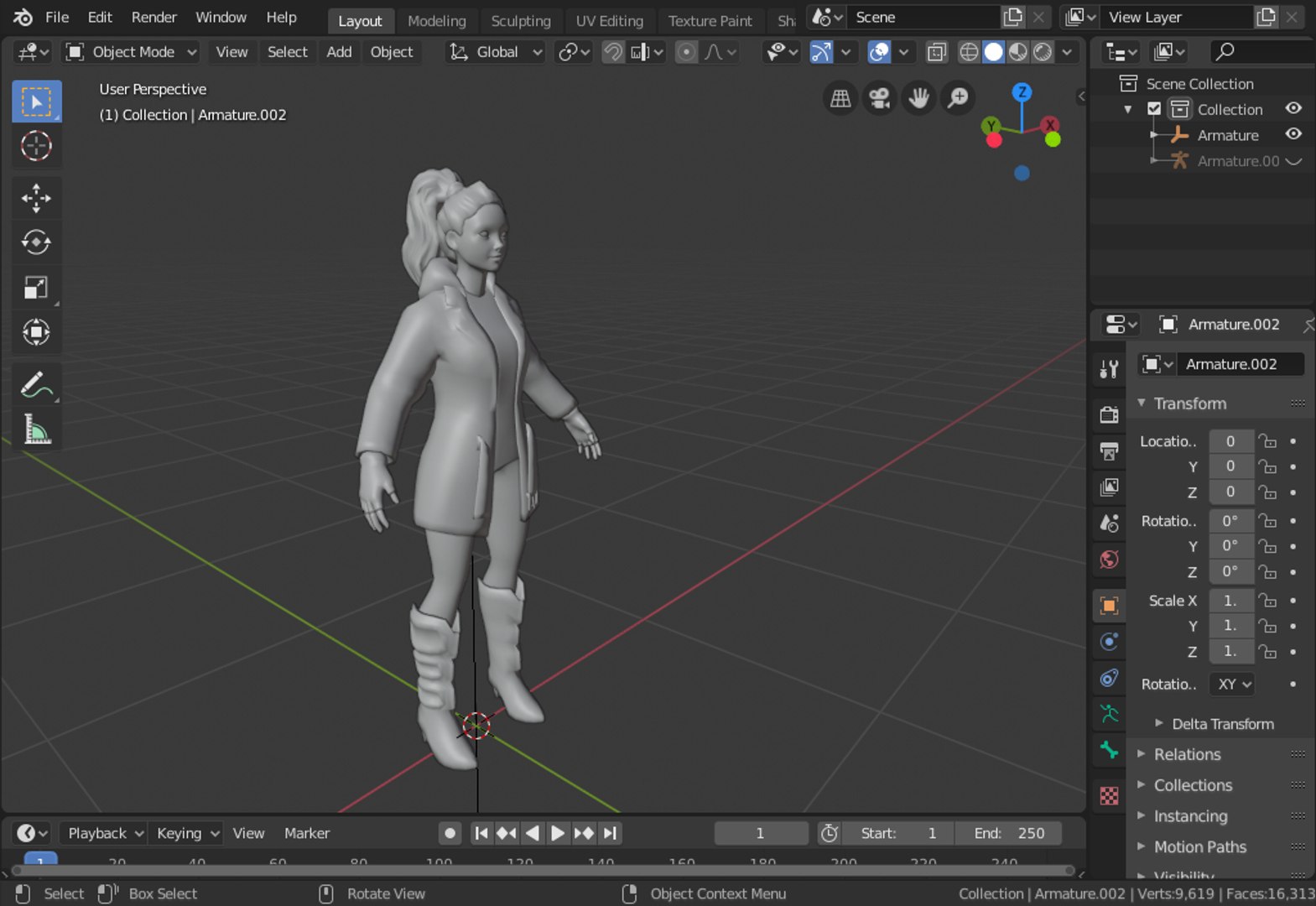Robbi Female 3D Character Ready ForAnimation by Mujahid Aslam 3D model ...