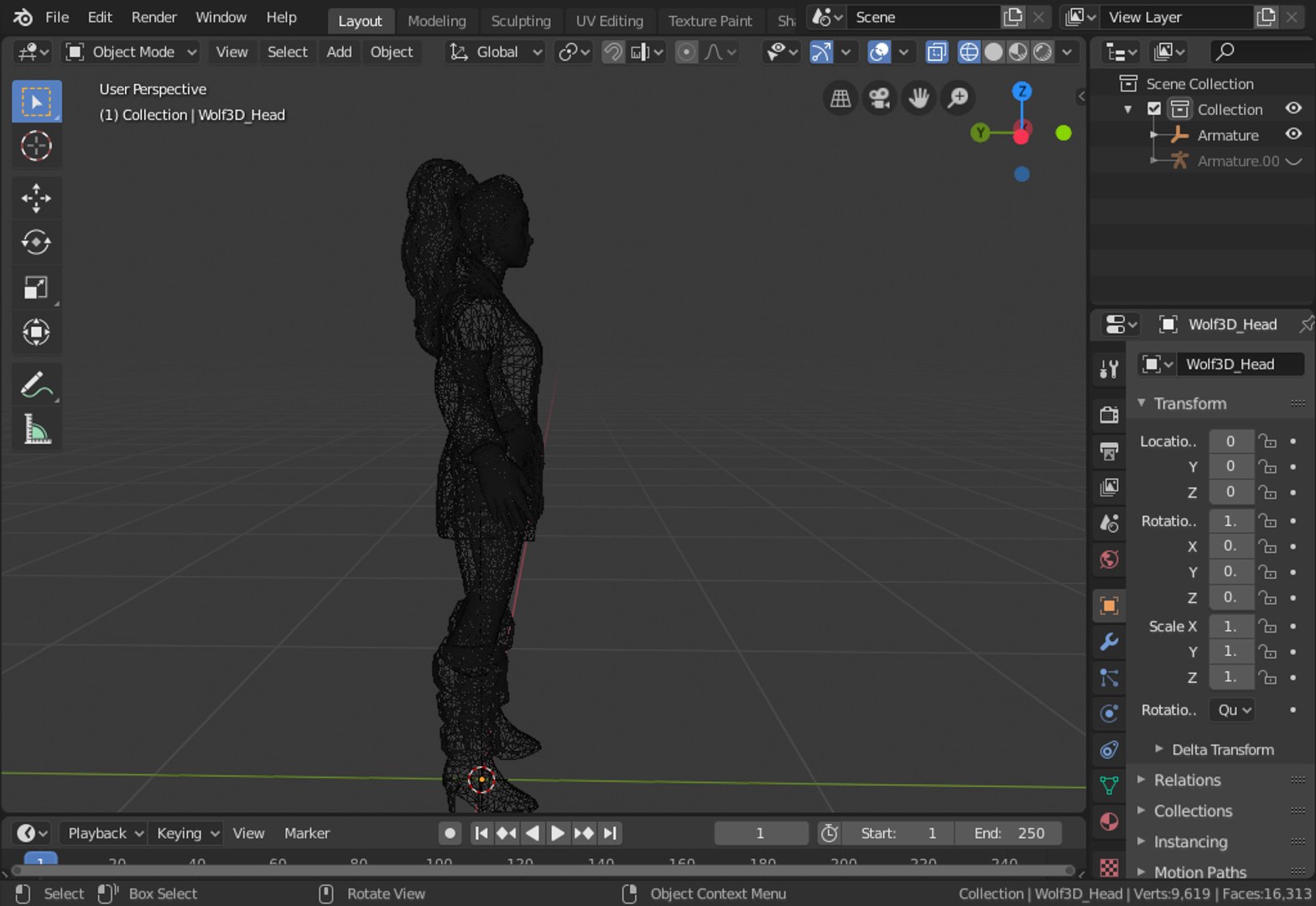 Robbi Female 3D Character Ready ForAnimation by Mujahid Aslam 3D model ...