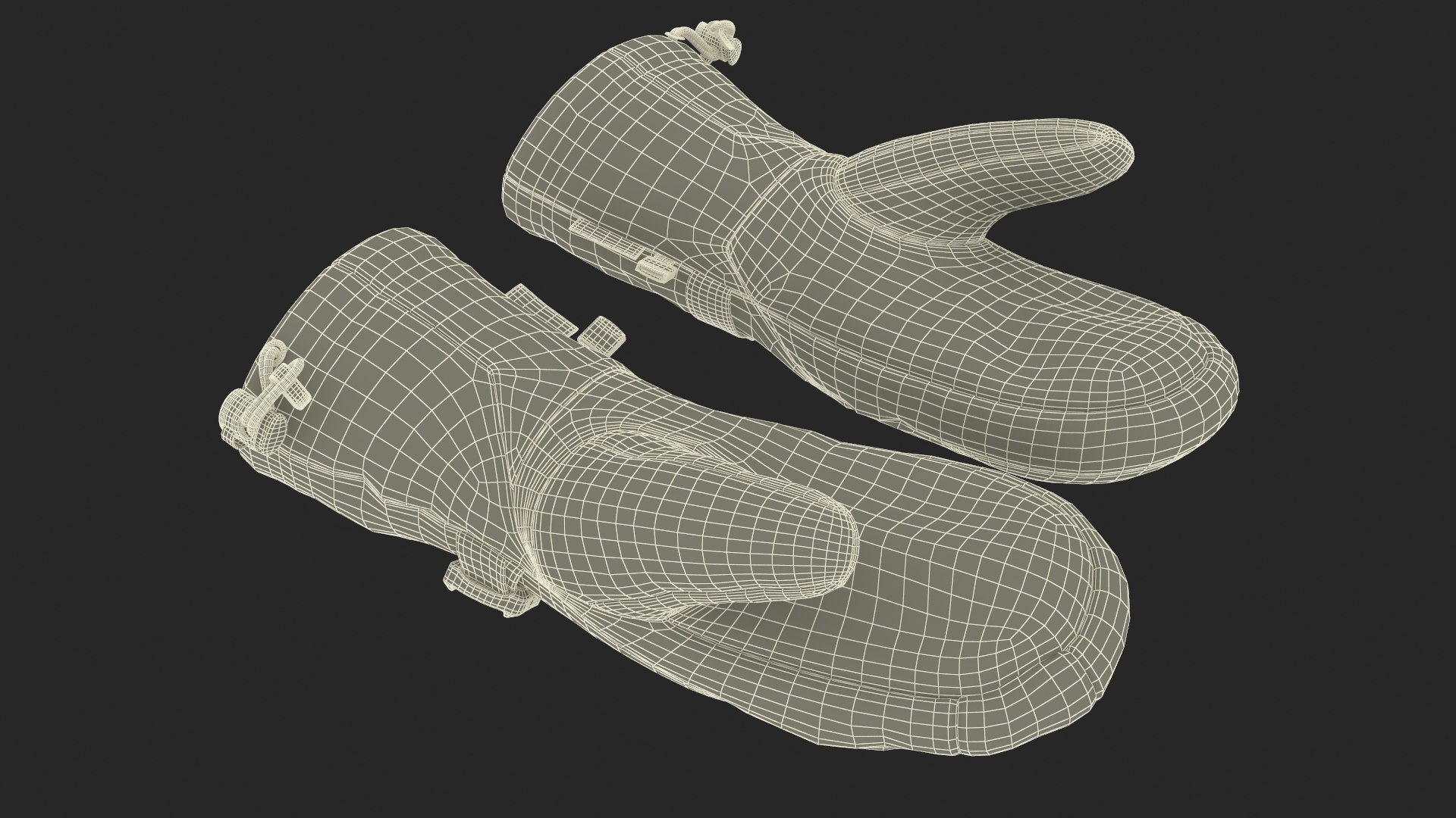 3D Model Snow Skiing Mens Waterproof Mittens Camo - TurboSquid 2065291