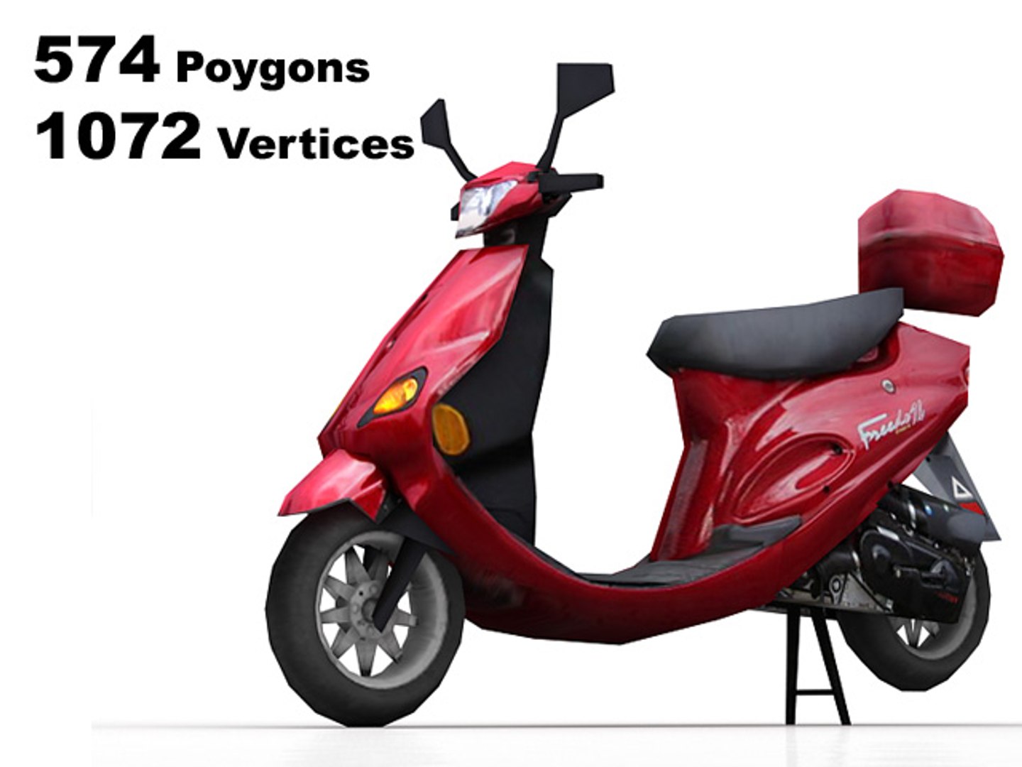 moped rendering 3d model