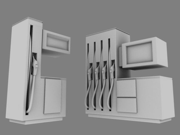 3d model gas pump