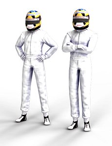 packed 12 f1 drivers 3d model