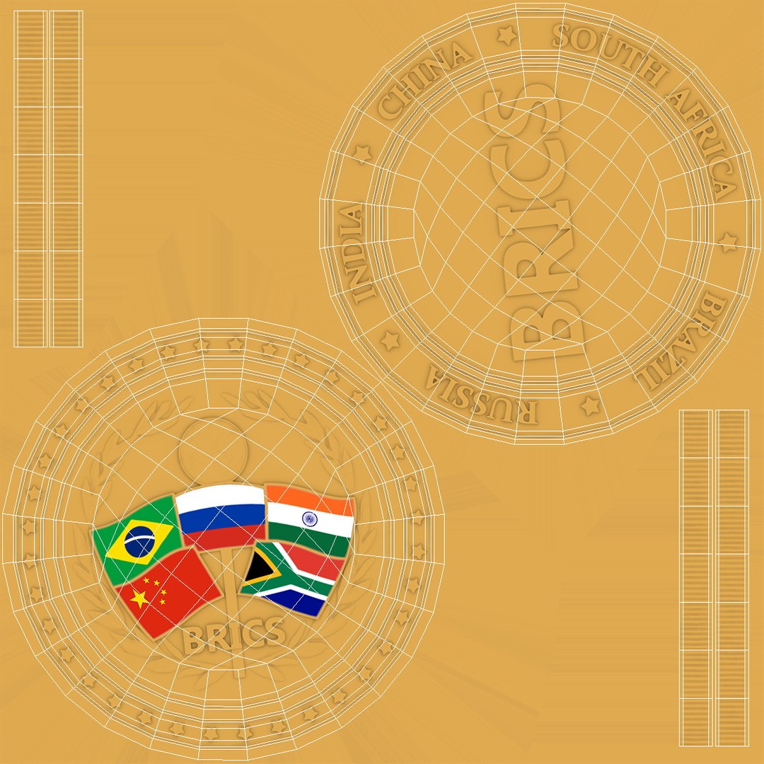 BRICS Coin Gold 3D Model - TurboSquid 2340695