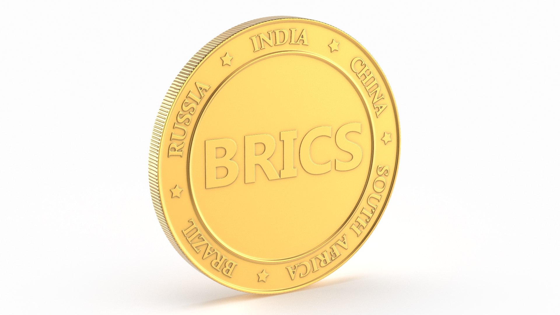 BRICS Coin Gold 3D Model - TurboSquid 2340695