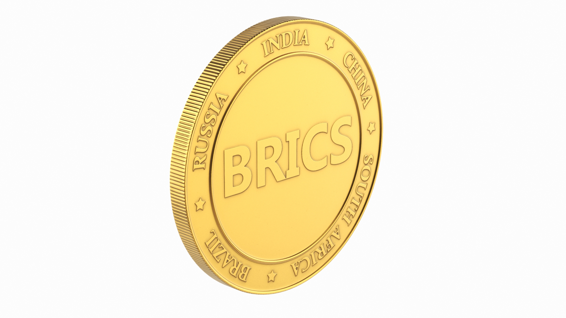 BRICS Coin Gold 3D Model - TurboSquid 2340695