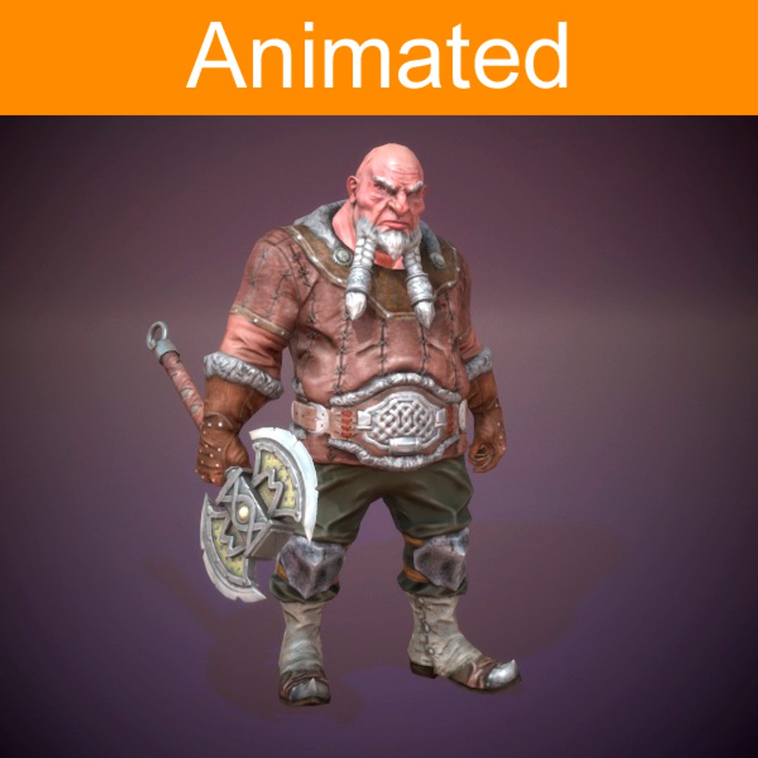 3d Dwarf Warrior Model