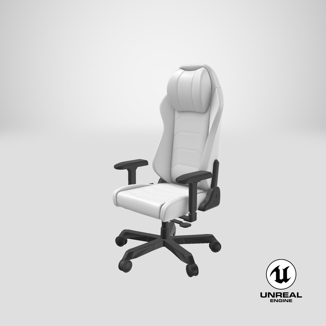 Gaming Chair White 3D - TurboSquid 2105234