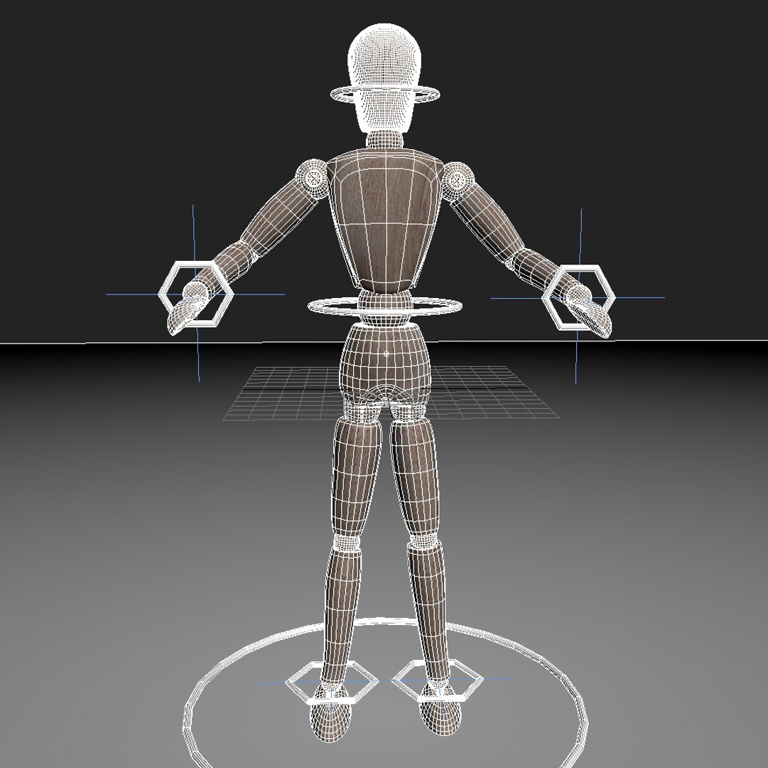 3d model rigged ists mannequin