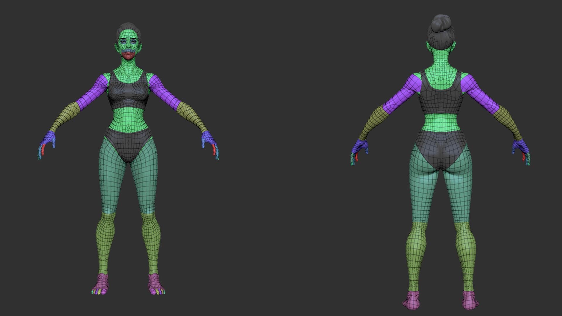 Free Game And Animation Ready Base Mesh Model - TurboSquid 2285770