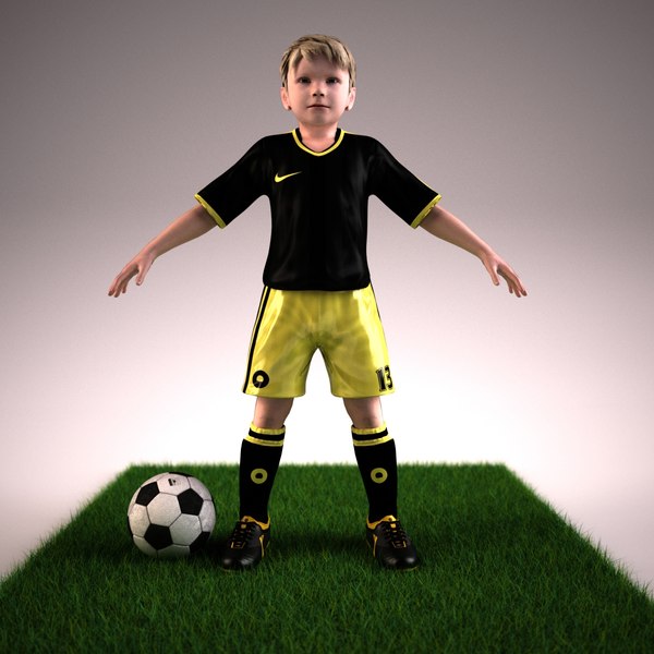 Boy soccer player rigged model - TurboSquid 1168771
