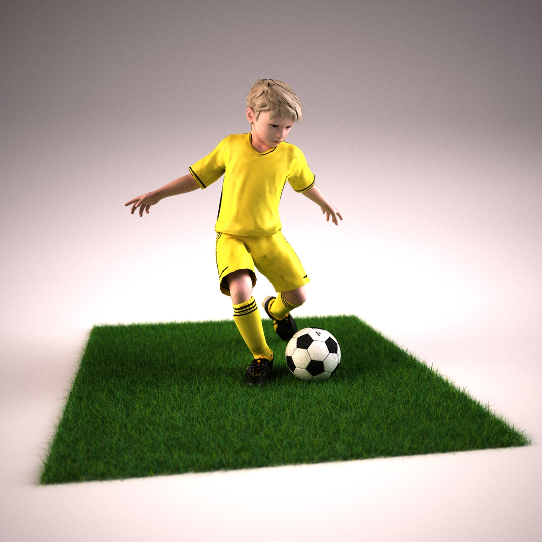 Boy soccer player rigged model - TurboSquid 1168771