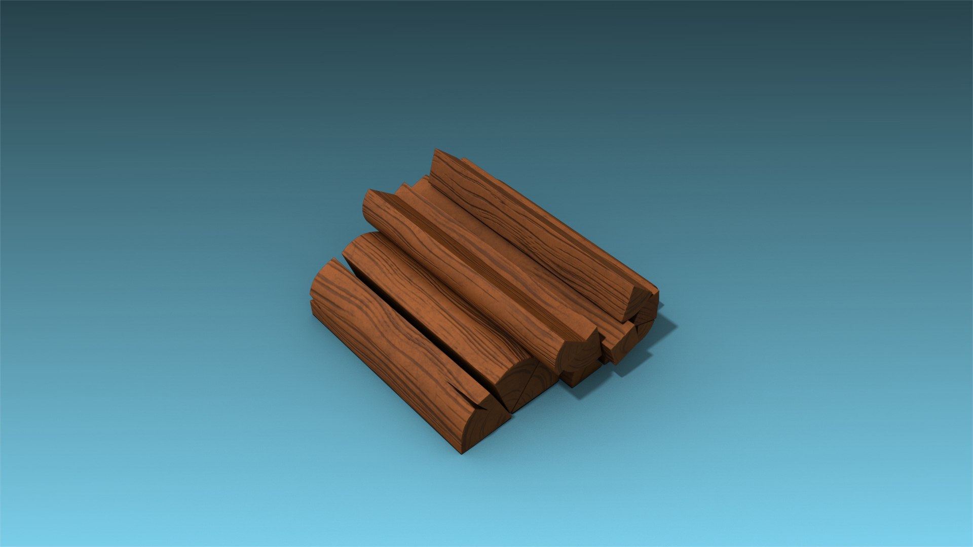 Low-poly Wood 3D Model - TurboSquid 1631429
