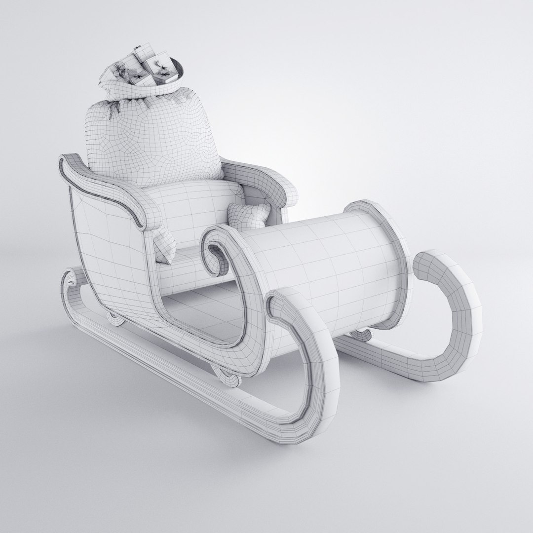 Santa S Sleigh Sack 3d Model