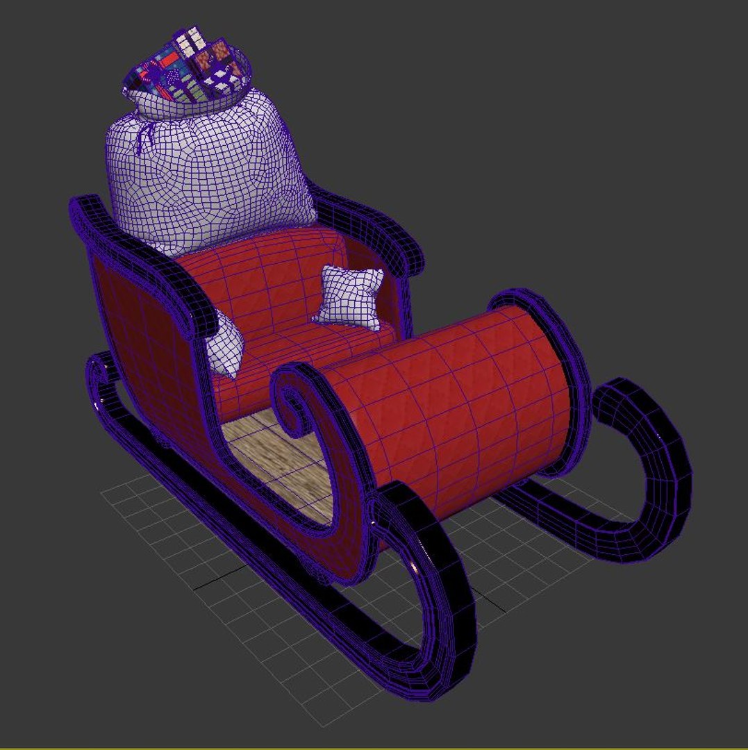 Santa S Sleigh Sack 3d Model