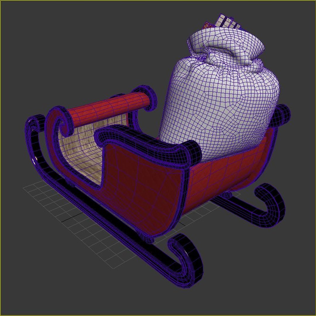 Santa S Sleigh Sack 3d Model