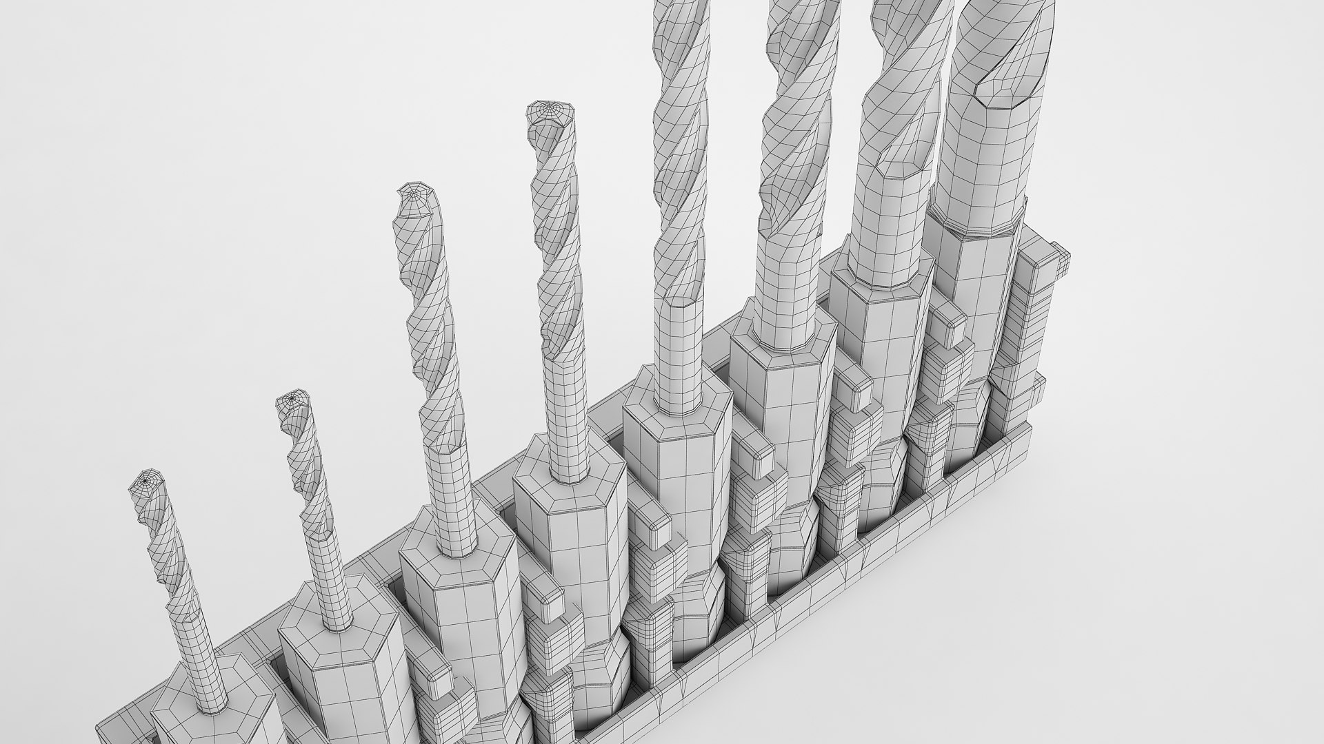 Drill Bits 3D Model - TurboSquid 1505865