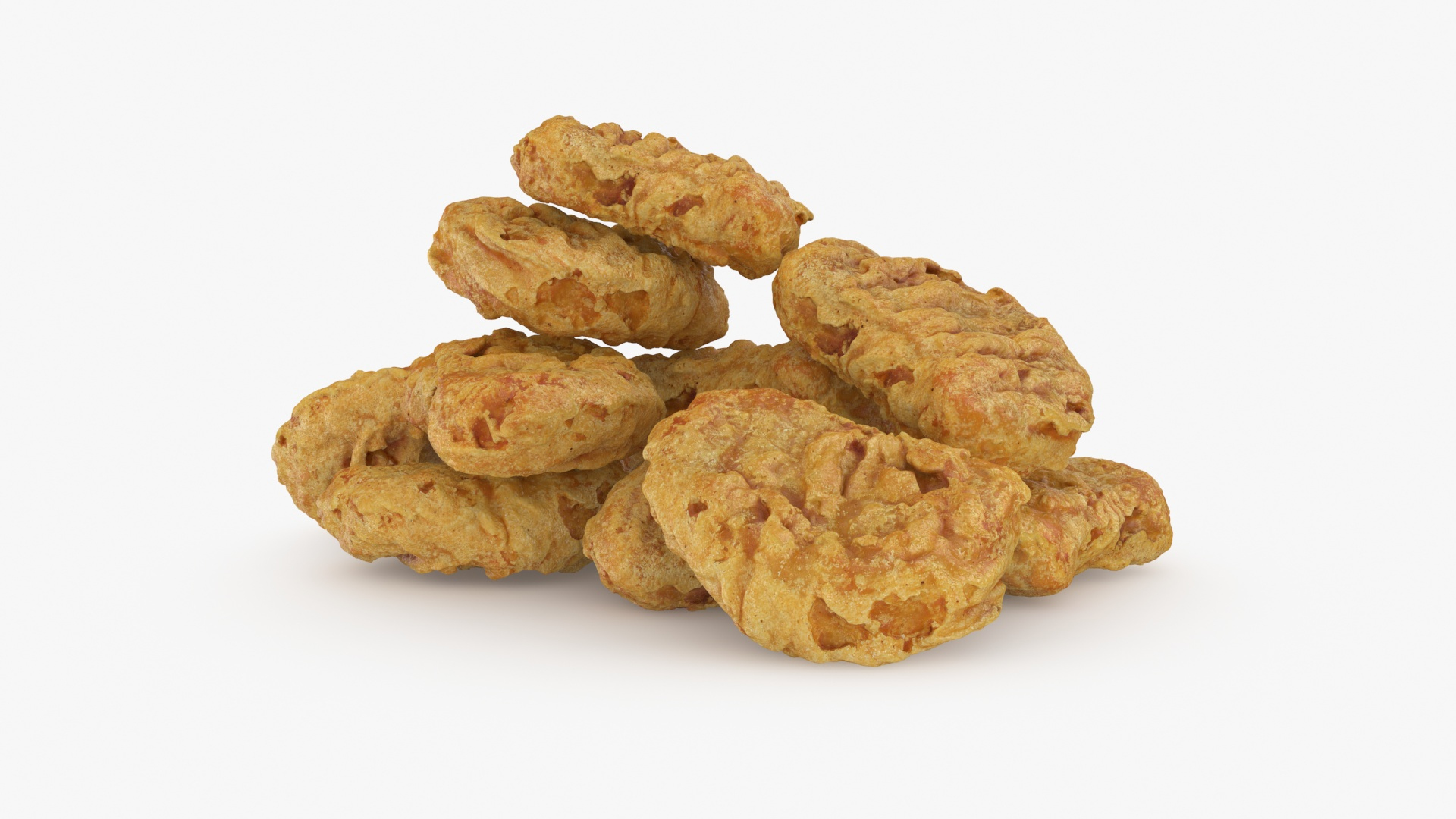 3D Chicken Nuggets 01 Pile - TurboSquid 2189902