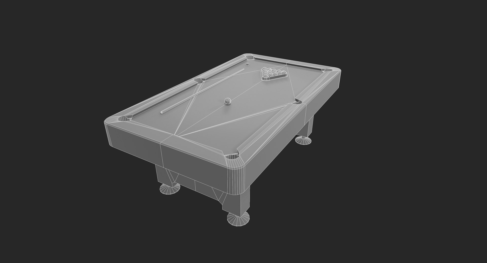 Pool Table Model - TurboSquid 1178610