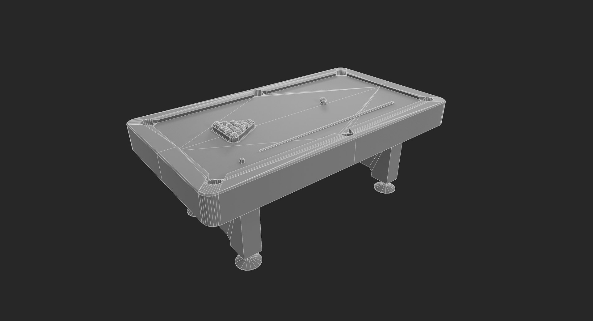Pool Table Model - TurboSquid 1178610