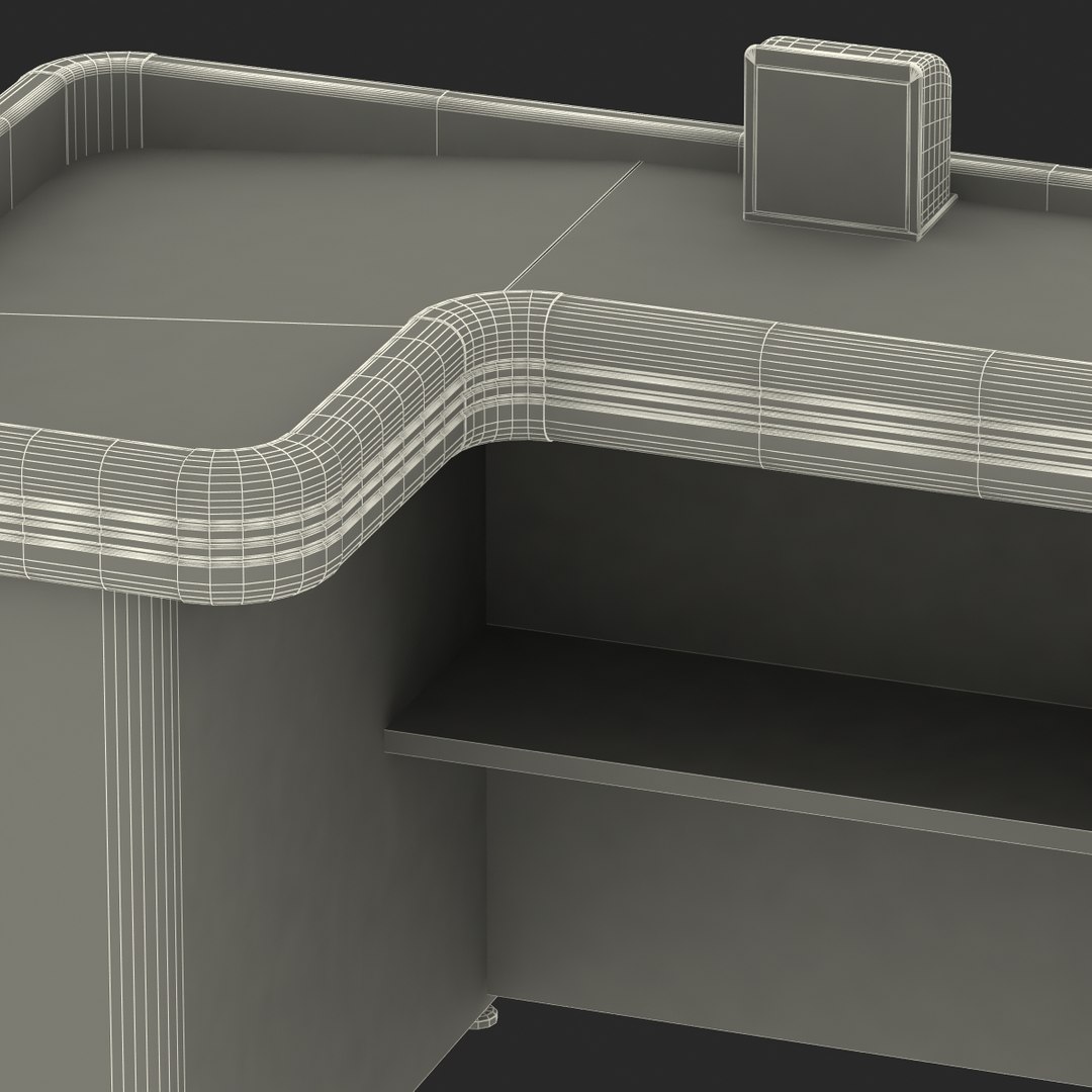 3d model cash counter 7