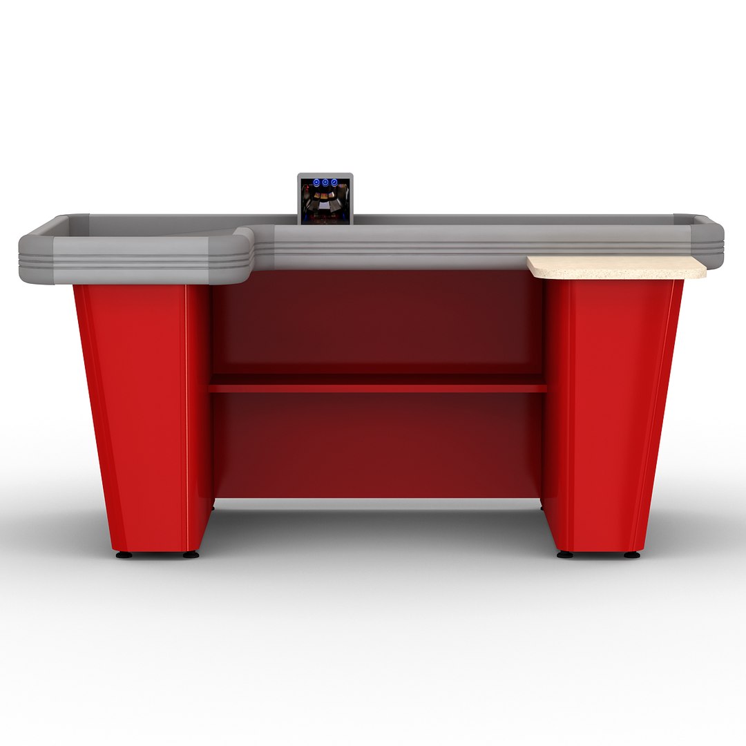 3d model cash counter 7