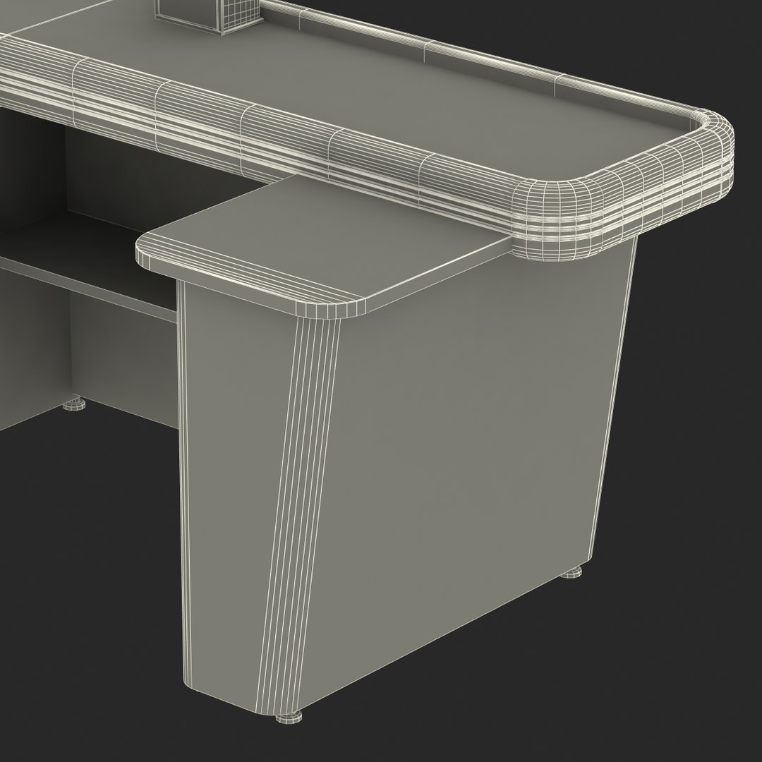 3d model cash counter 7
