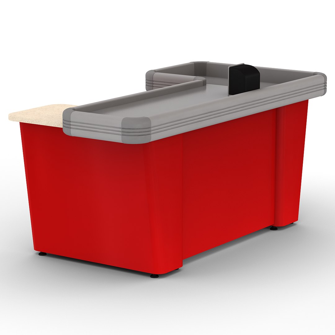 3d model cash counter 7