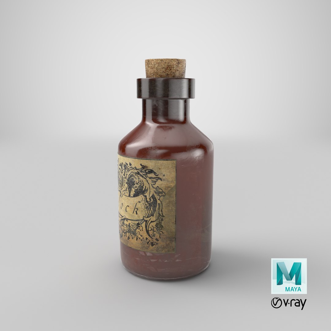 3d Model Potion Ingredient Jar Hemlock
