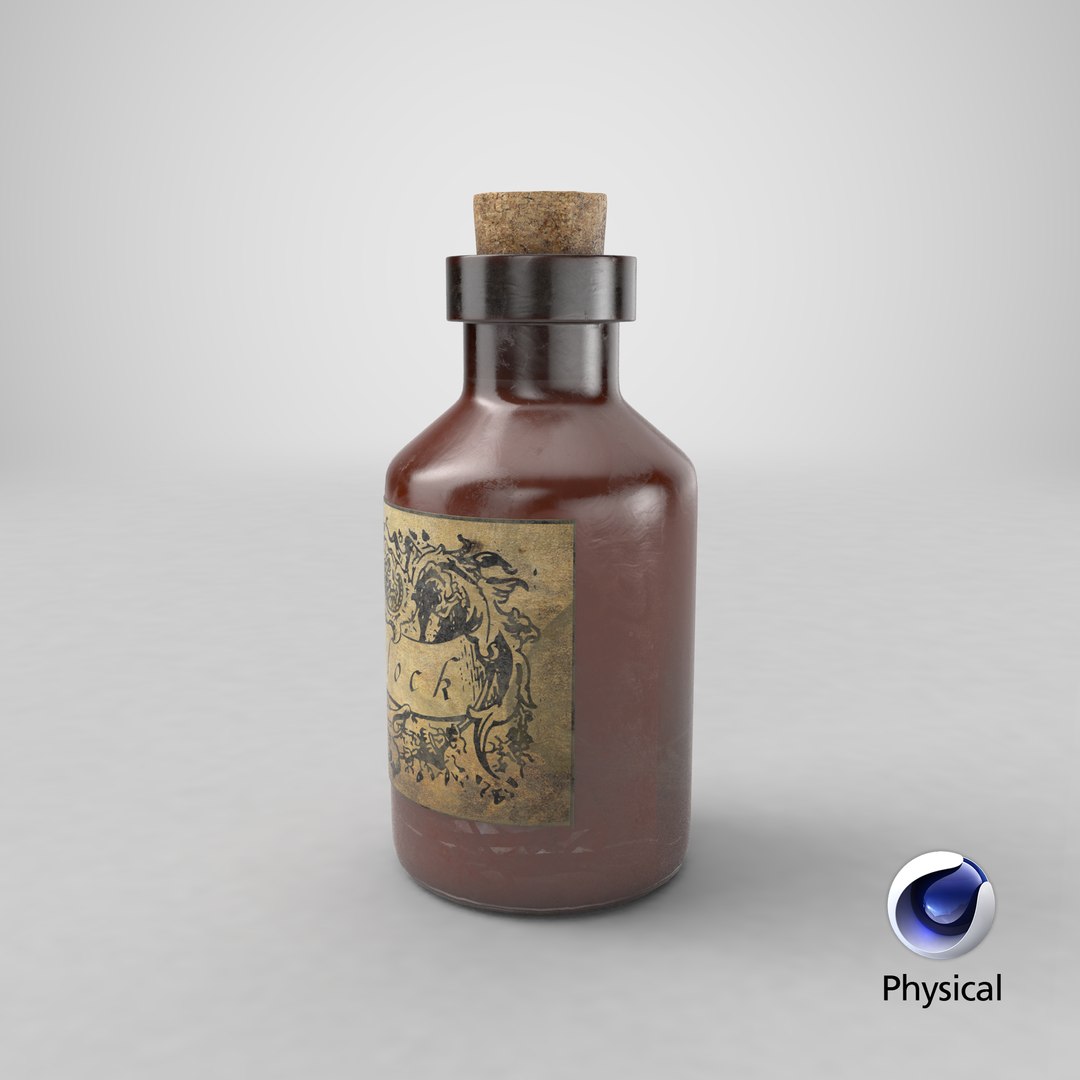 3d Model Potion Ingredient Jar Hemlock
