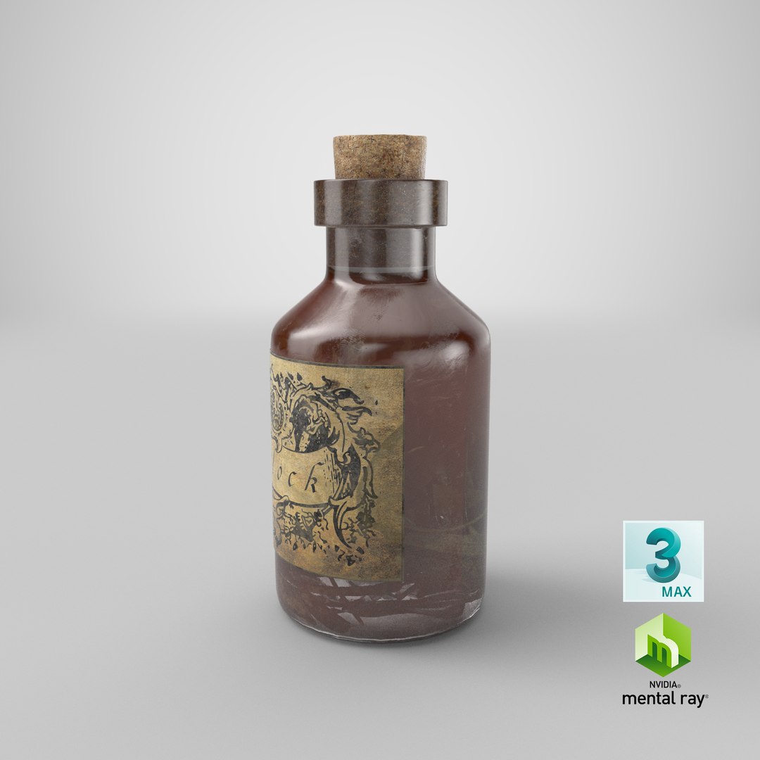 3d Model Potion Ingredient Jar Hemlock
