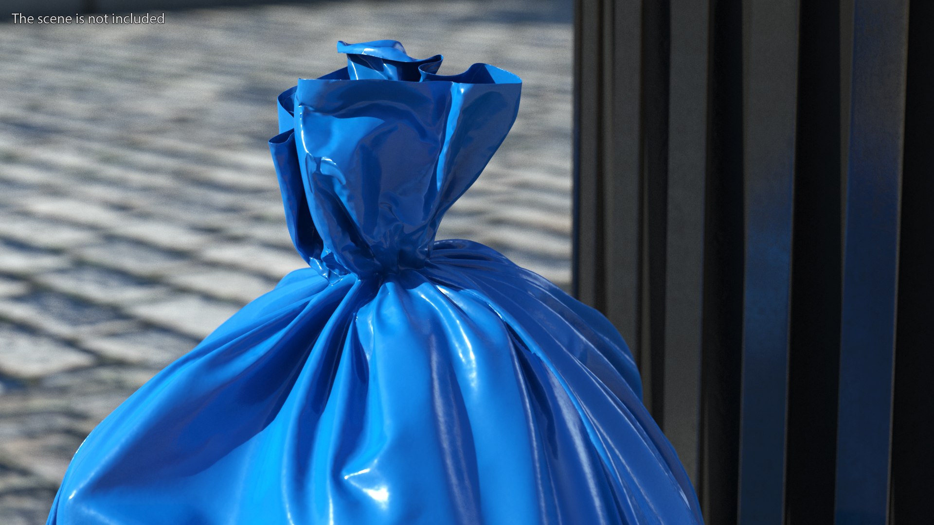 Tied Closed Blue Rubbish Bag Small 3D model - TurboSquid 1839931