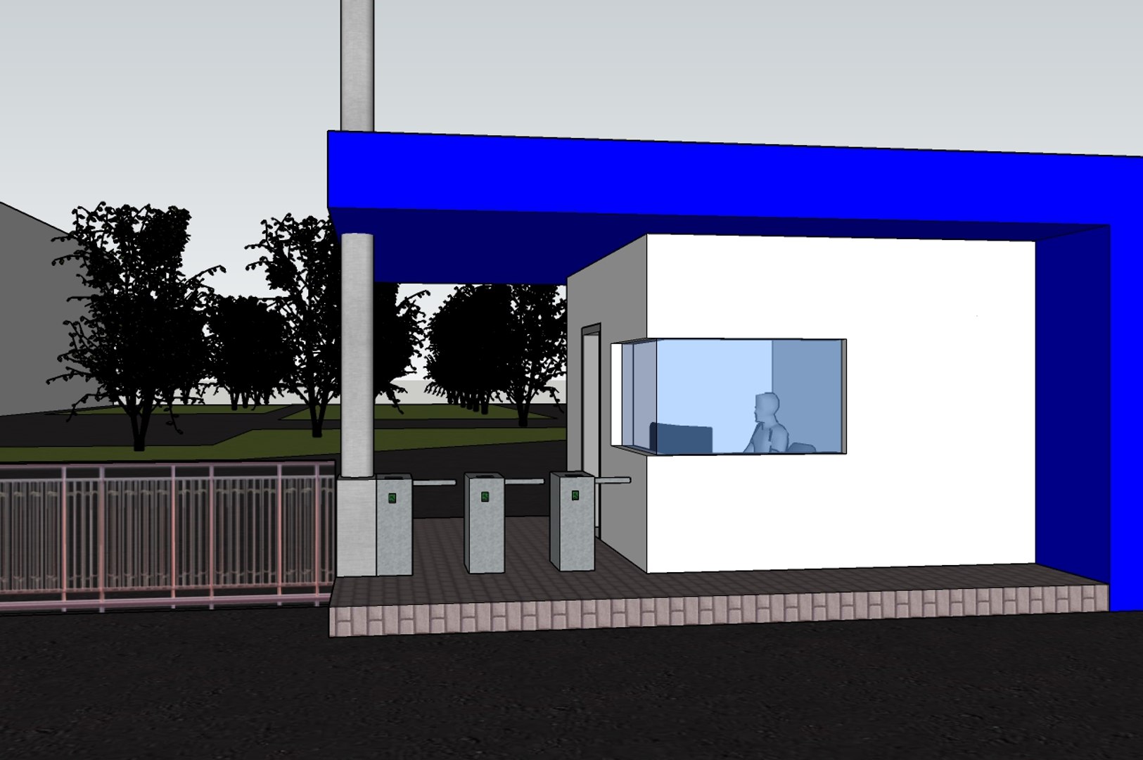 3D Entrance Gate Model - TurboSquid 1438477