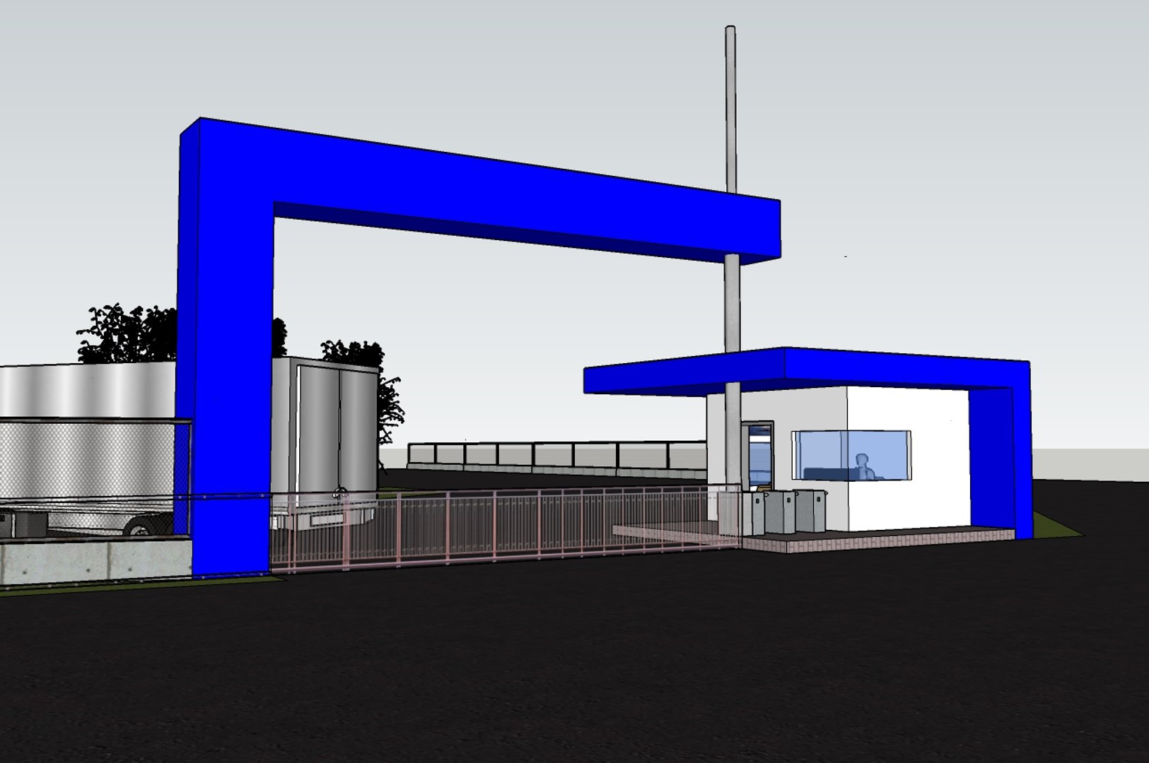 3D Entrance Gate Model - TurboSquid 1438477