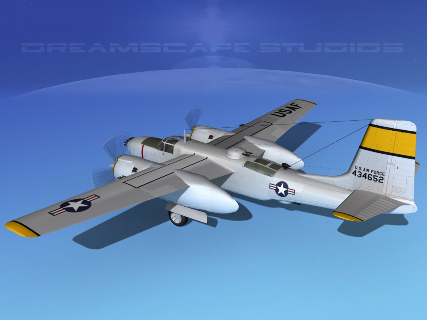 Douglas B-26b B-26 Bomber 3d Obj