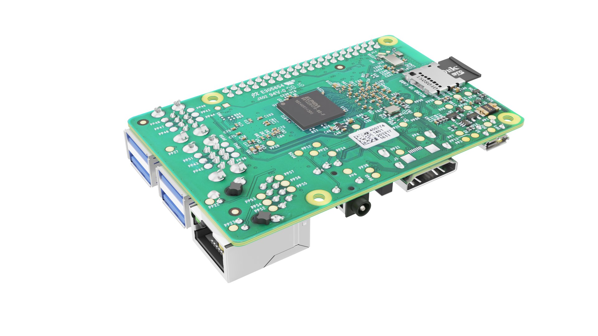 Raspberry Pi 3 Model - TurboSquid 1739644