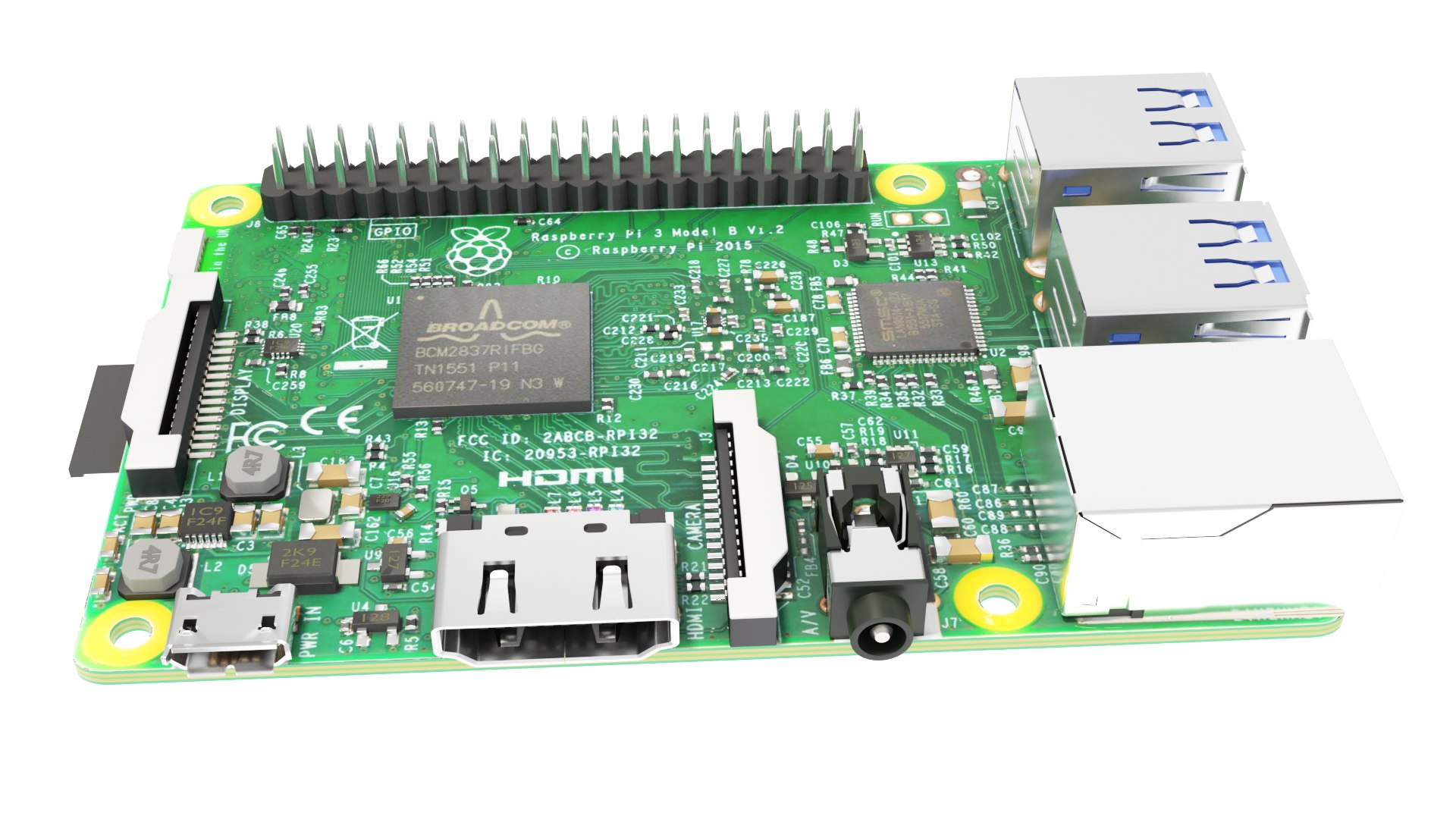Raspberry Pi 3 Model - TurboSquid 1739644