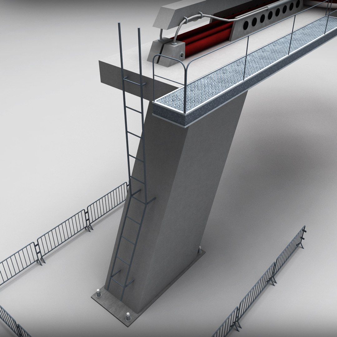 3d ski lift pack mountains model