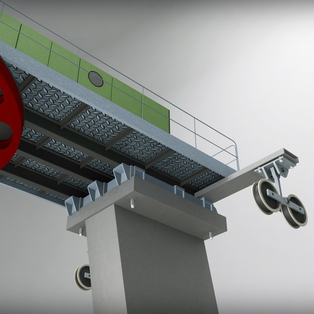 3d ski lift pack mountains model