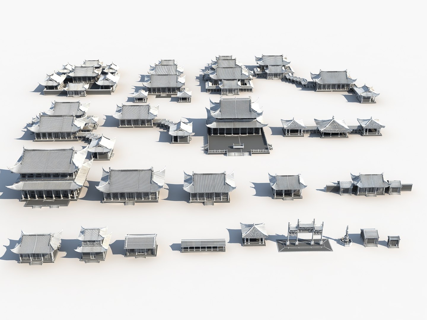 3D Collection Of Chinese Ancient Architecture 1 - TurboSquid 2057397