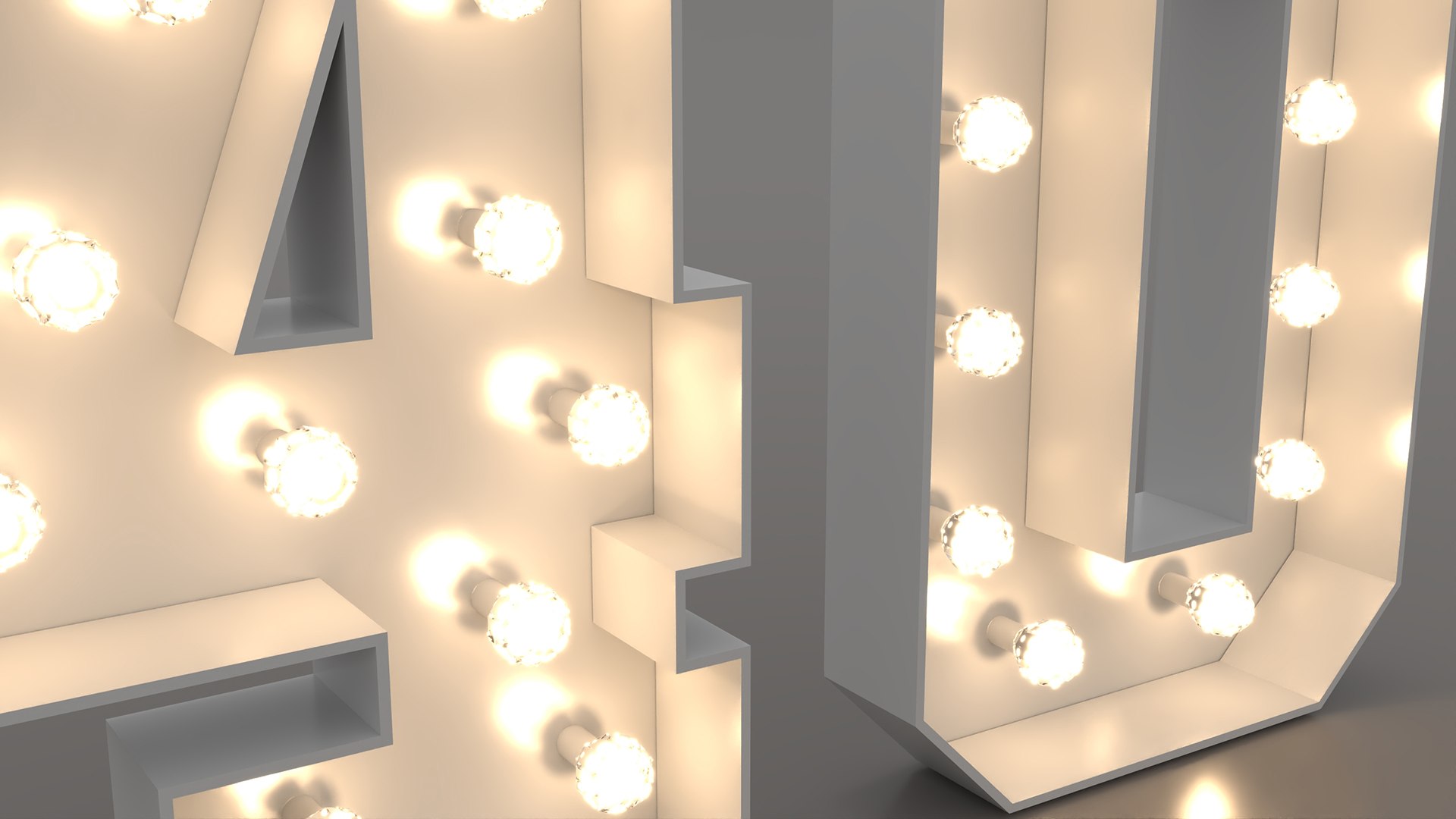 40 Marquee Number Model - TurboSquid 2357829