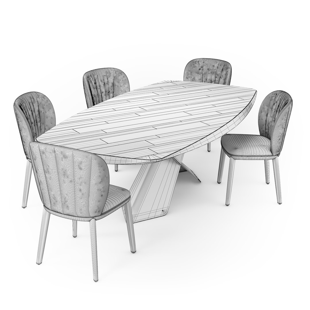 3D Chair Table Model - TurboSquid 1667286
