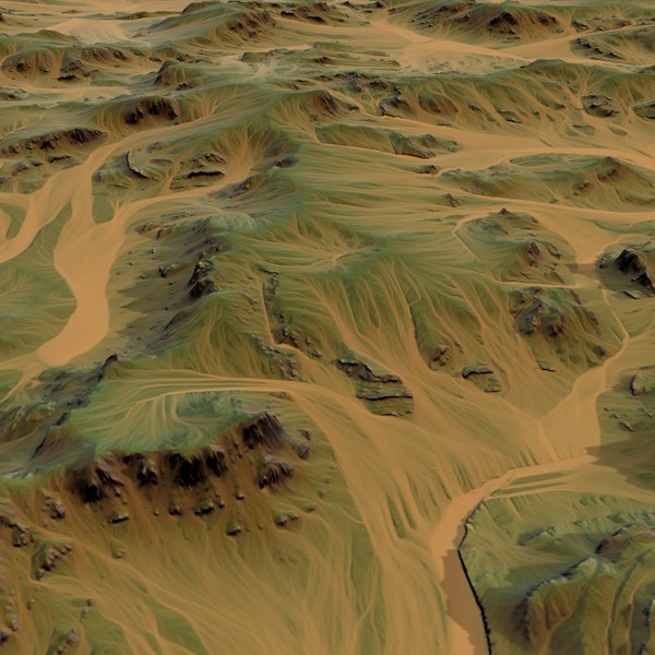 terrain realistic 3d model
