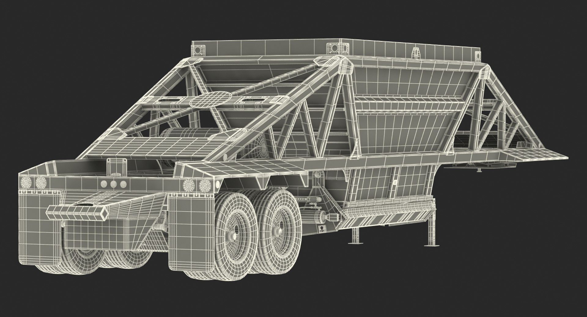 Dump trailer model - TurboSquid 1362937