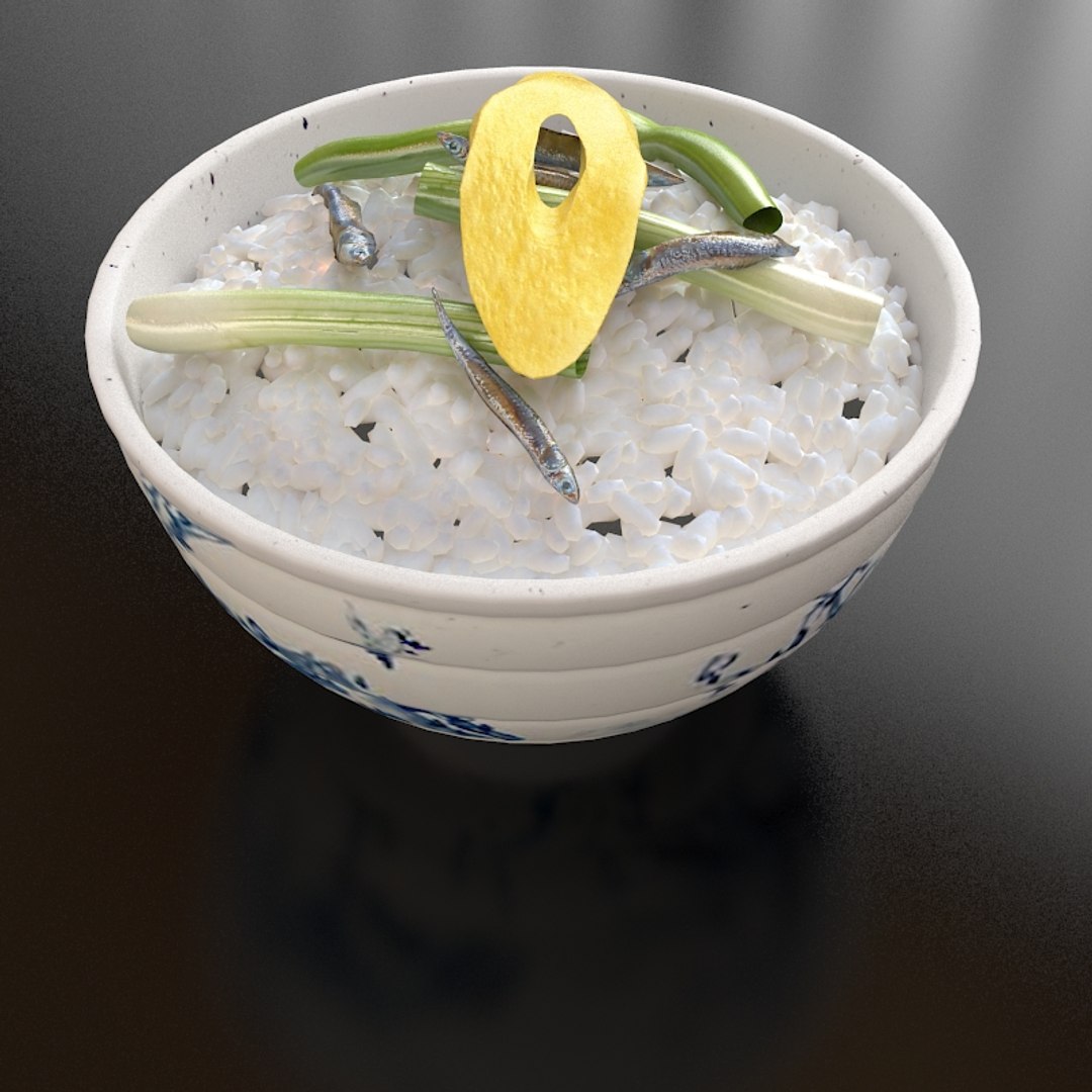 3 Rice Dried Fish 3d Max