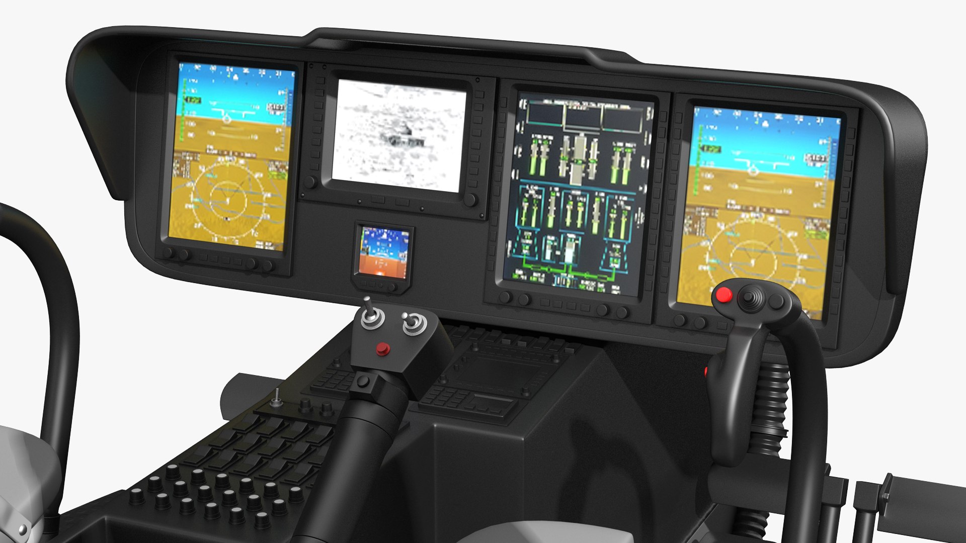 Free Helicopter Cockpit Controls 3D Model - TurboSquid 1623360