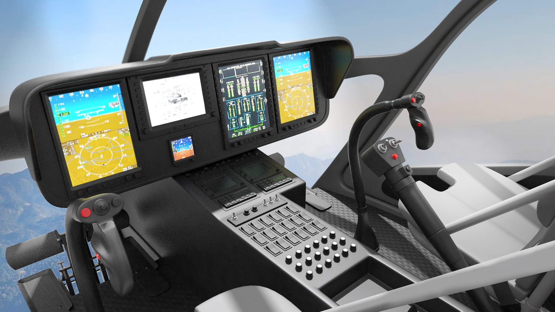 Free Helicopter Cockpit Controls 3D Model - TurboSquid 1623360