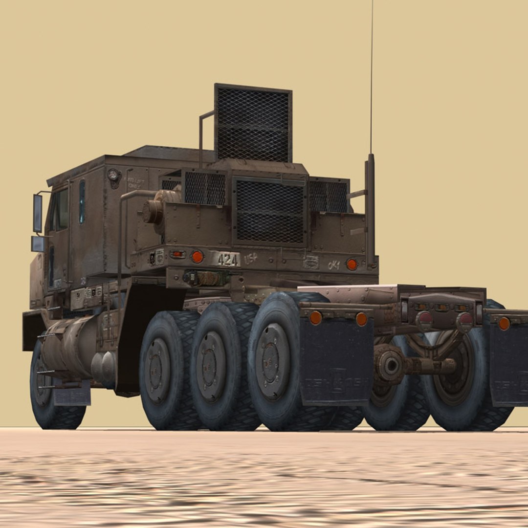 Military Truck Oshkosh M1070 3d Model