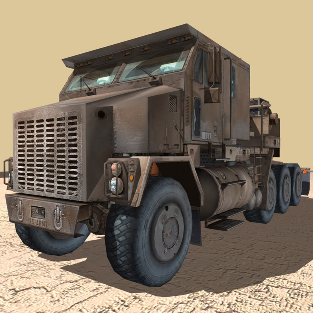 Military Truck Oshkosh M1070 3d Model