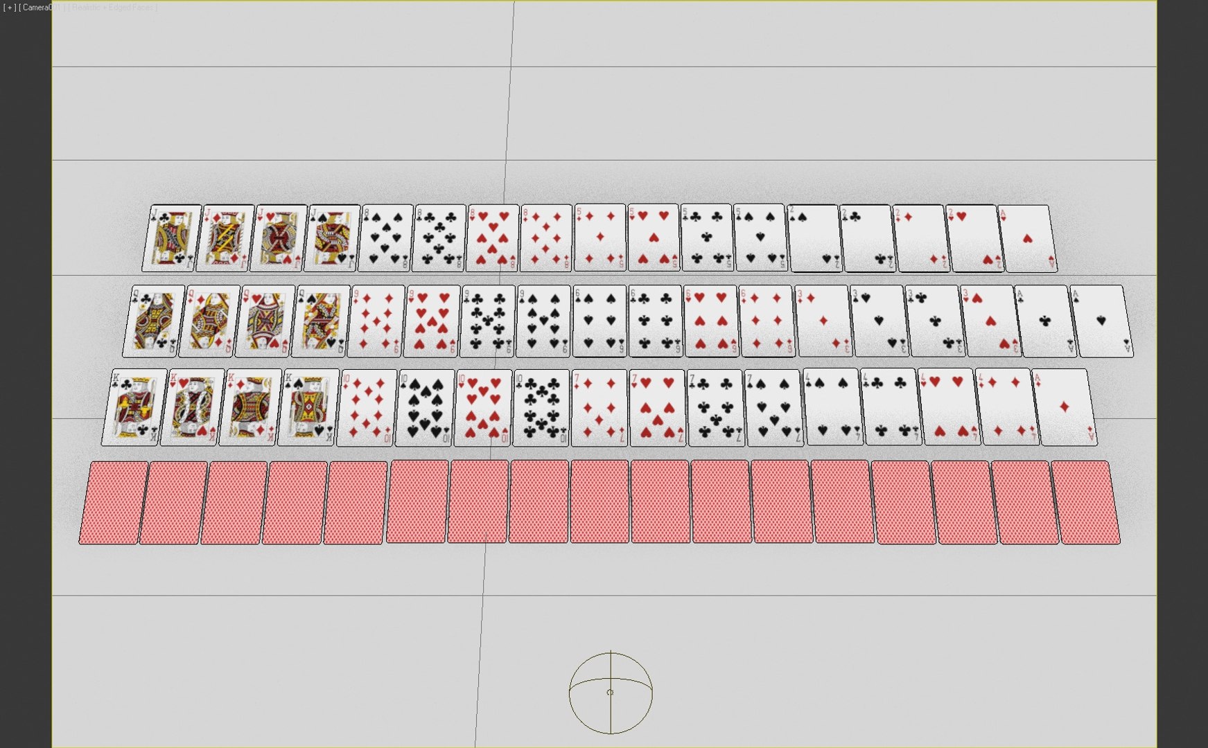 3d Model Card Deck Solitaire